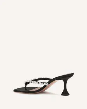Amina Muaddi Gigi Crystal-embellished Thong Sandals - Black