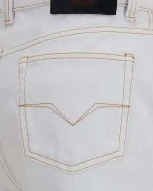 Versace High-waisted Straight Leg Jeans - White