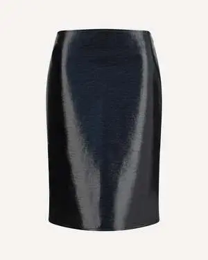 COURREGES Vinyl Midi Skirt - Bordeaux