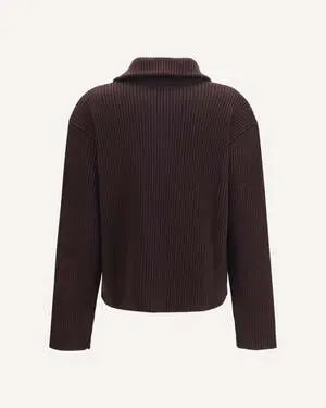 COURREGES Ribbed Zip Sweater Feale