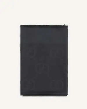 Gucci Scarf In Wool And Silk - Black