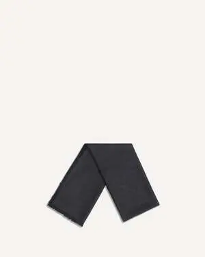 Gucci Scarf In Wool And Silk - Black