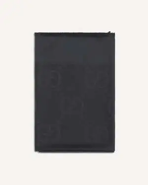 Gucci Scarf In Wool And Silk - Black