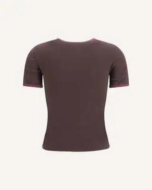 COURREGES Cotton T-shirt With Embroidered Logo