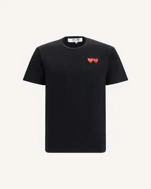Play Comme Des Garcon Cotton T-shirt With Patch Mae - Black