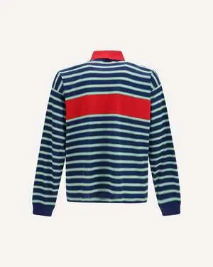 Versace Striped Cotton Polo Ale - Multicolour