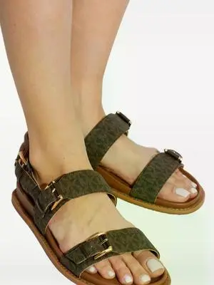 Michael Kors Monogram Print Sandals