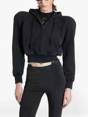 Vetements Padded Shoulder Zip-up Hoodie