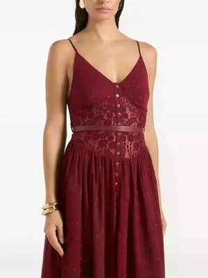 Manière De Voir Rosie Maxi Dress - Red