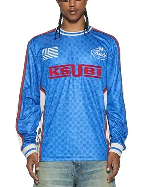 Ksubi Graphic Print Jersey Shirt - Blue