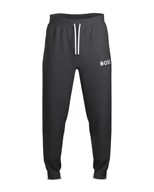 BOSS Ease Cotton Logo Print Joggers Regular Fit - Medium Grey