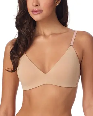 ON GOSSAMER Cabana Cotton Blend Wire Free Push Up Bra - Champagne