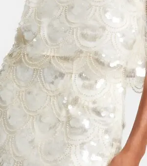 ROTATE BY BIRGER CHRISTENSEN Embellished Crop Top