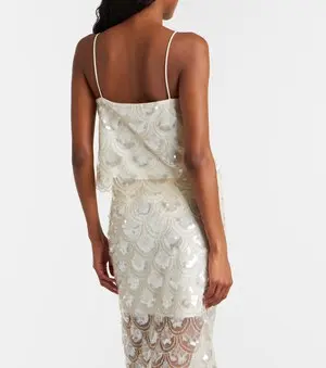 ROTATE BY BIRGER CHRISTENSEN Embellished Crop Top