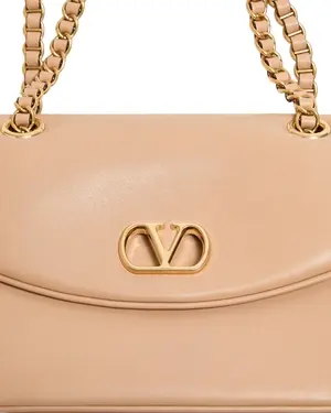 Valentino Garavani Medium Vlogo Leather Shoulder Bag