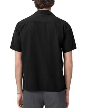 John Varvatos Dan Short Sleeve Camp Collar Shirt
