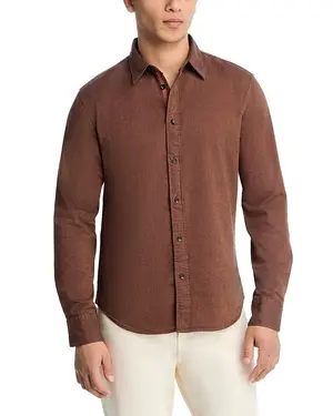 Rag & Bone Tomlin Stretch Dobby Shirt Rust