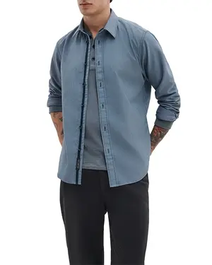 Rag & Bone Tomlin Stretch Dobby Button Front Shirt - Sal