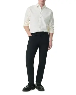 Rag & Bone Tomlin Stretch Dobby Button Front Shirt - White