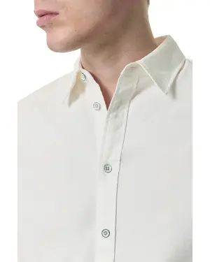 Rag & Bone Tomlin Stretch Dobby Button Front Shirt - White