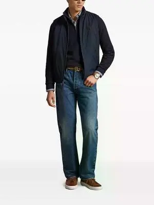 Polo Ralph Lauren Rib-knit Quarter-zip Sweater - Blue