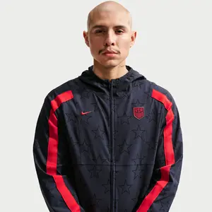 Nike Usmnt Dri-fit Soccer Woven Jacket - Blue