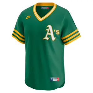 Nike Reggie Jackson Oakland Athletics Cooperstown Dri-fit Mlb Limited Jersey - Green
