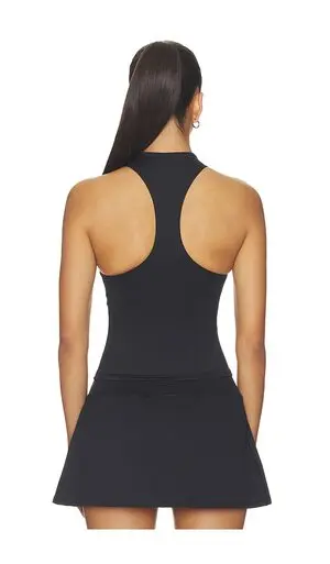 NIKESKIMS Matte Mock Neck Racer Tank In Black