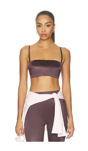 NIKESKIMS Shine Bandeau Bra In Brown - Phoenix