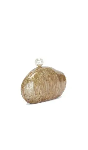 8 Other Reasons Marbled Acrylic Clutch Bag With Pearl Accent