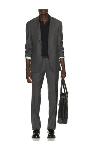 Polo Ralph Lauren 2-buton Single Breasted Sharkskin 2-piece Suit In Grey - Medium Grey Multi