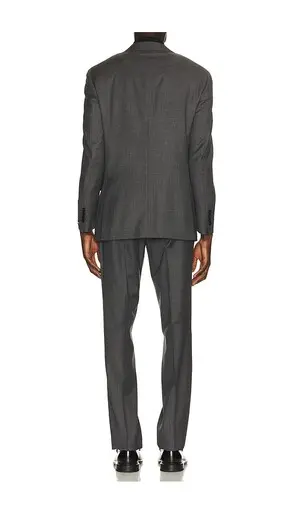 Polo Ralph Lauren 2-button Single Breasted Sharkskin 2-piece Suit In Grey