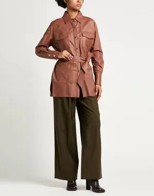 MOORER Jacket Chocolate Size Leather