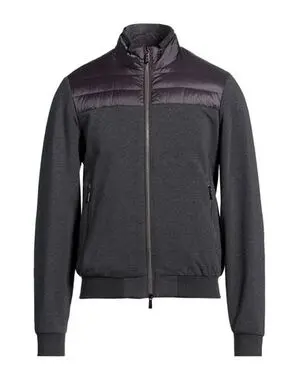 MOORER Jacket Charcoal Size Polyamide, Cotton - Grey