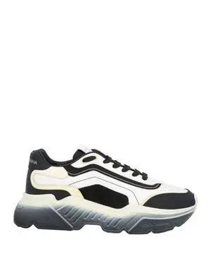 Dolce & Gabbana Sneakers Size Soft Leather, Textile Fibers - White