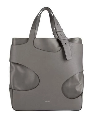 FERRAGAMO Calfskin Shopper Bag - Light Grey