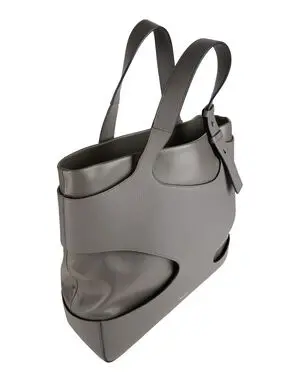 FERRAGAMO Calfskin Shopper Bag - Light Grey