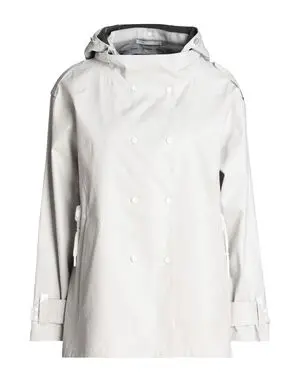 Herno Lightweight Linen Double-breasted Jacket With Detachable Hood