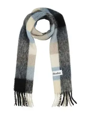 Acne Studios Scarf Emerald Alpaca Wool, Wool, Nylon, Mohair Wool - Blue
