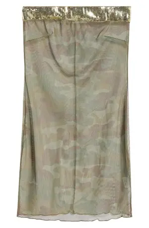 BELLA VENICE Chyler Print Sequin Strapless Minidress