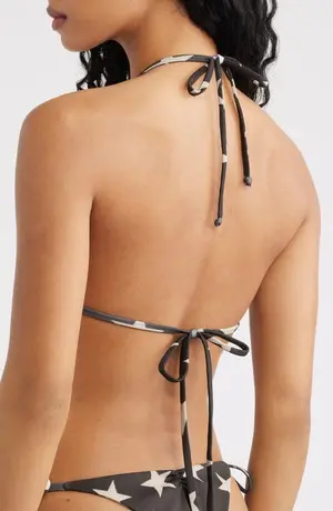 BELLA VENICE Belle Triangle Bikini Top With Pattern
