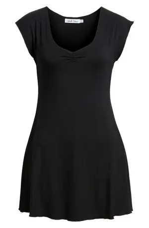 BELLA VENICE Georgia Deep V-neck Minidress