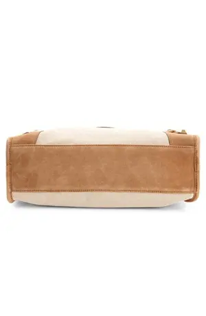 Balenciaga Small Le City Canvas & Leather Bag
