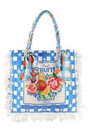 Agua Bendita Rania Patchwork Print Tote Bag With Scarf