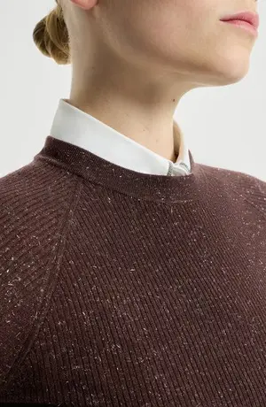 Brunello Cucinelli Sparkling Cashmere Lightweight Sweater
