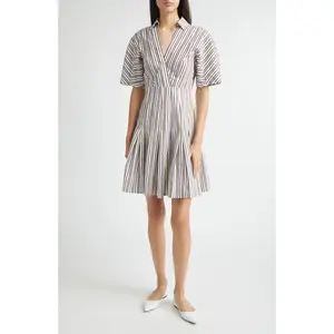 Lela Rose Stripe Cotton Dress