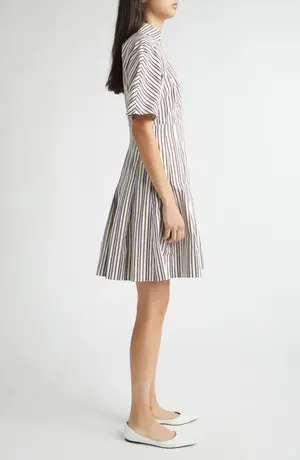 Lela Rose Stripe Cotton Dress