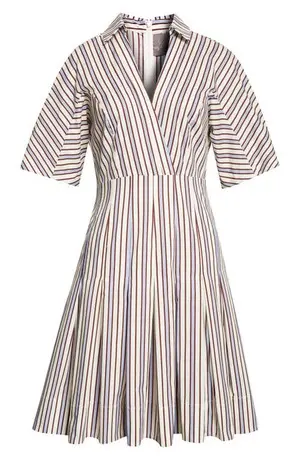 Lela Rose Stripe Cotton Dress