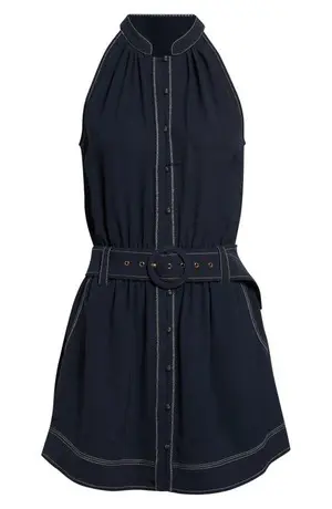 Ramy Brook Mavi Sleeveless Belted Minidress
