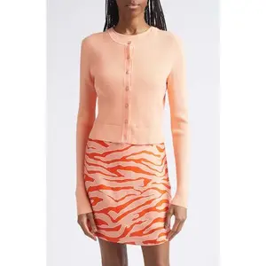 TOCCIN Zoe Crop Fitted Cardigan - Sherbert